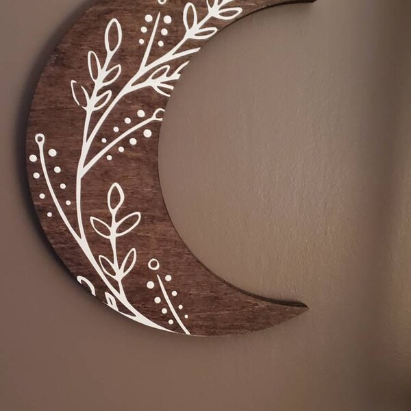 Crescent Moon Wall Art / Celestial Decor / Moon Gift / Moon Wall ...