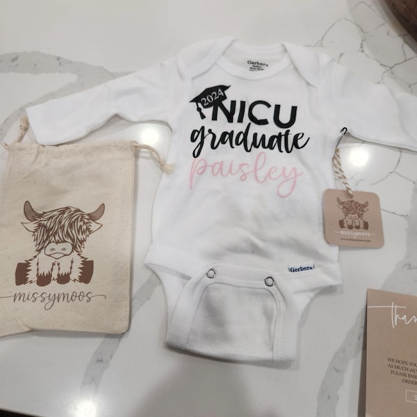 NICU Graduate Onesie®, NICU Baby Outfit, Preemie Baby Clothes ...