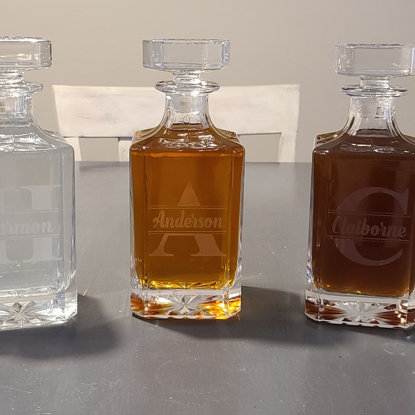 Personalized Whiskey Decanter - Personalized Decanter - Engraved ...