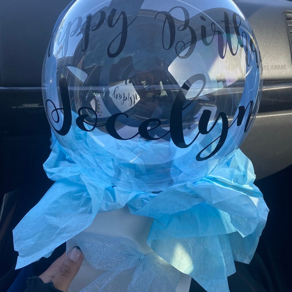 Customized Vinyl Decal for Balloons, Personalized Balloon Decals ...