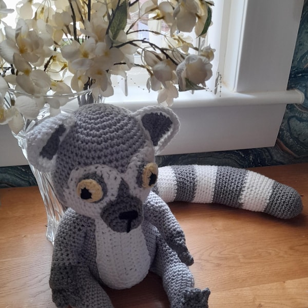 CROCHET PATTERN Lester the Lemur Crochet Amigurumi Stuffed Animal Plush ...