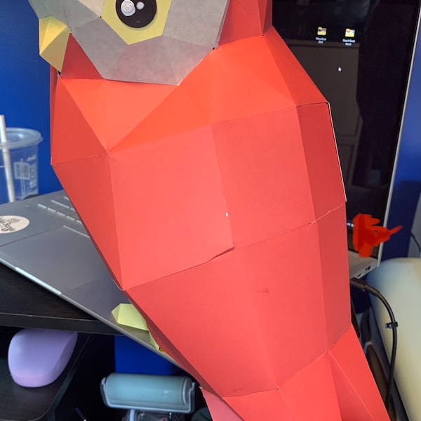 Papercraft Owl PDF, SVG for Cricut Projects - Papercraft 3D Owl Decor ...