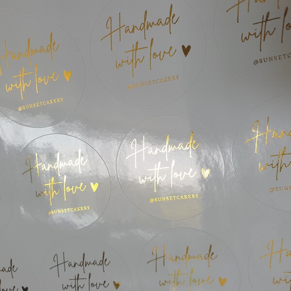 New GOLD FOIL CUSTOM Stickers Wedding Initials Gloss Stickers Wedding ...