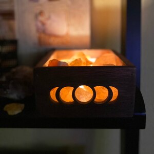 Moon Phase Himalayan Salt Lamp/salt Box - Etsy