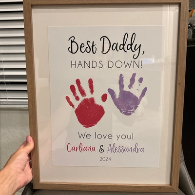 Handprint Gift for Dad From Kids Father's Day, Birthday, Best Daddy ...
