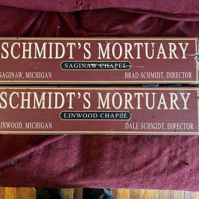 Custom Funeral Home Sign Primitive Rustic Hand Made Vintage Wooden - Etsy