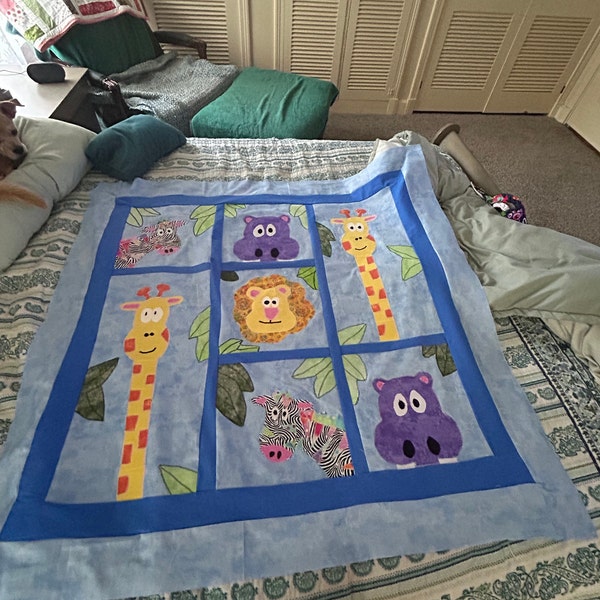 Blake's Jungle Quilt Pattern PDF - Baby Quilt PDF - Child Quilt PDF ...