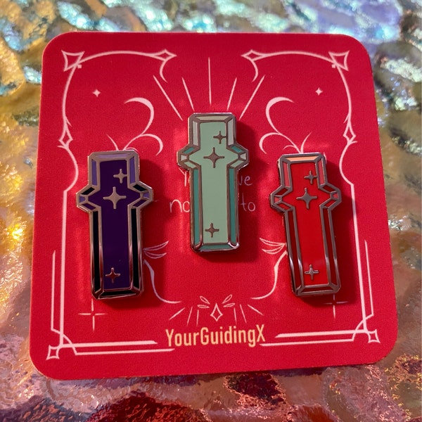 X Chronicles Aegis Core Crystal Enamel Filler Pins - Pneuma Enamel Pin ...