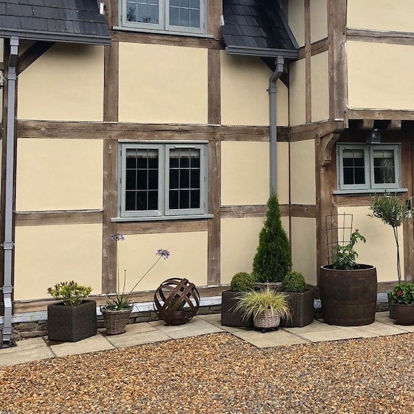 UK Rustic Garden Double Banded Sphere, Decoration Orb, Globe, Ball ...