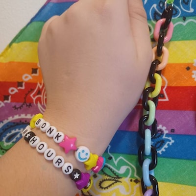 Chunky Pastel Belt Chain for Decora/ Fairy Kei/ Pride/ Kandi/ Candycore ...