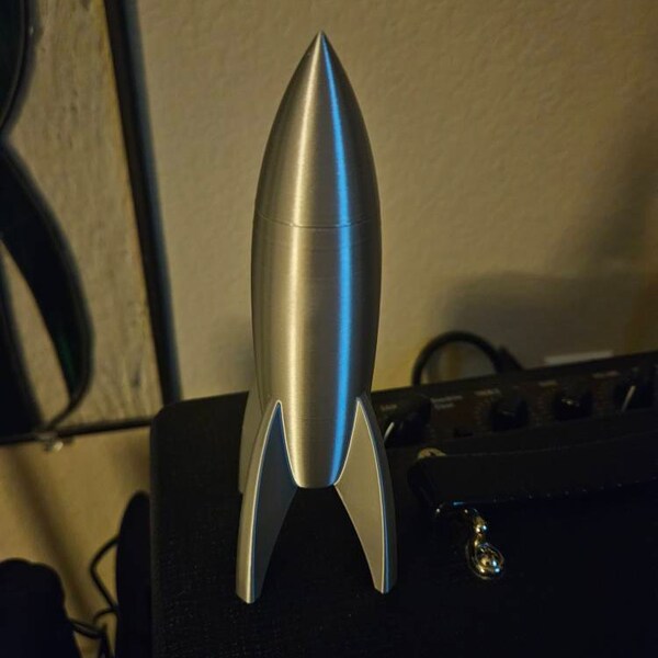 Rocket Ship Container, Retro Rocket Ship With Lid and Storage, Rocket ...