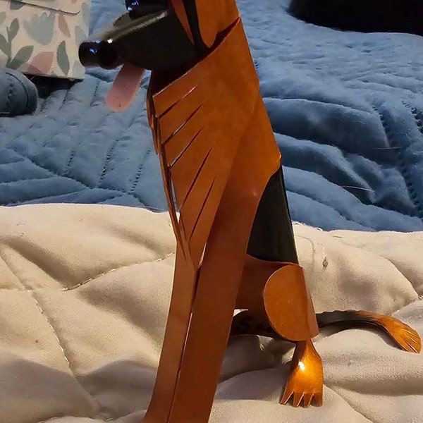 Weimaraner Dog Sculpture, Handmade Copper Collectible Miniature ...