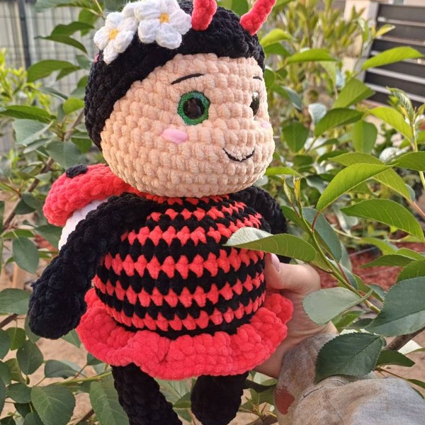 Crochet Ladybug Pattern, Cute Crochet Pattern, Stuff Animal Pattern ...