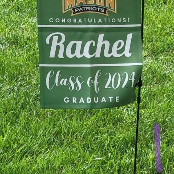 Custom Graduation Flag, Graduate Yard Sign, College Grad Flag, College ...