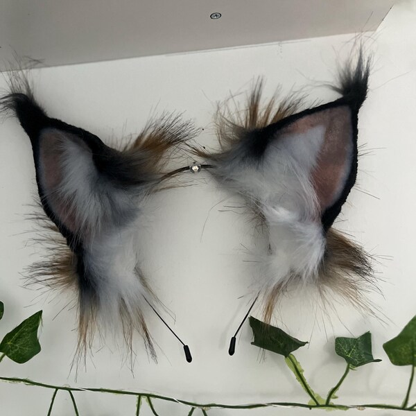 Handmade Realistic Fox Ear and Tail Cosplay,wolf Tail and Ears Headband ...
