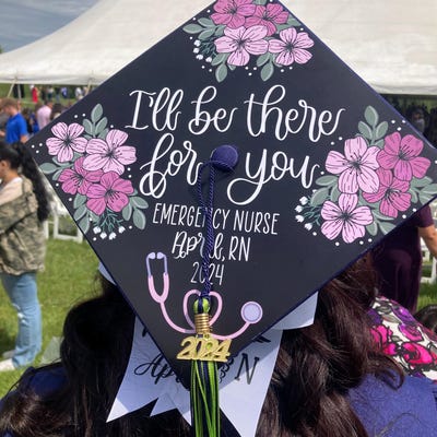 READY TO SHIP Graduation Cap Topper, Grad Cap Cover, Therapist ...