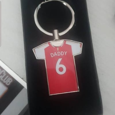Fathers Day Personalised Football Shirt Keyring Dad Keyring - Etsy UK