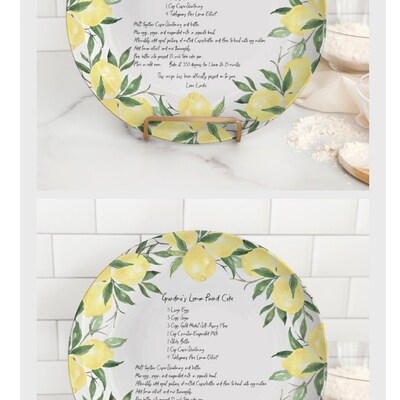 Handwritten Recipe Platter With Photo Recipe Plate With Photo Recipe on ...