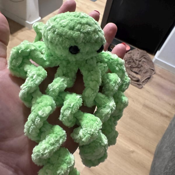 Crochet Velvet Octopus Plush - Etsy