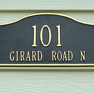 Metal Address Plaque. Personalized Cast the Rolling Arch Plaque ...