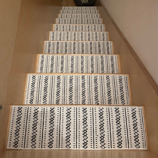 Suzani Style Stair Rug, Boho Stair Treads Carpet, Decorative Stair ...