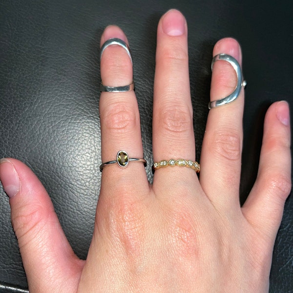 Arthritis Finger Splint Adjustable Solid Sterling Silver 925 or Bronze ...