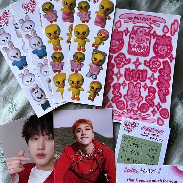 Stray Kids Sticker Sheet | Wolfchan Png - Etsy