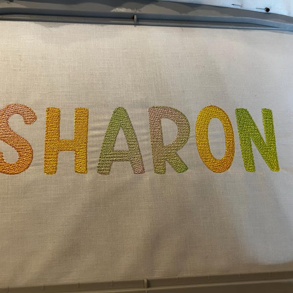 Gradient Font for Machine Embroidery ORDINARY THREADS Required Ombre ...