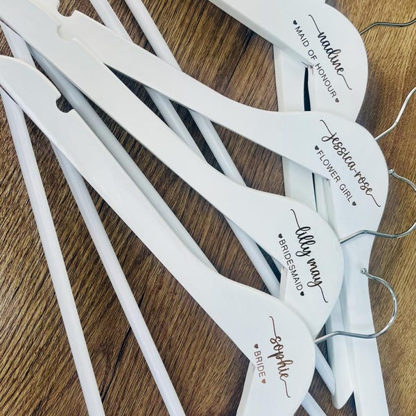 Personalized Hangers/engraved Hangers for Bride & Groom/wedding Gift ...