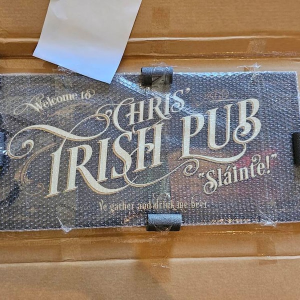 Vintage Irish Pub Sign Personalized, Bar Wall Decor, Personalized Bar ...