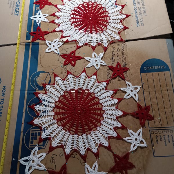 Easy Crochet Table Runner Pattern Download (english Only). Three ...