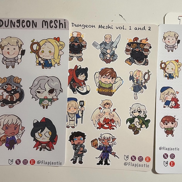 Gummy Dungeon Meshi Sheet Sticker - Etsy