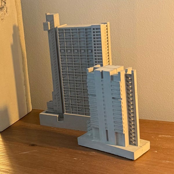 Barbican YMCA - Miniature Concrete Architecture Model: MINI 046 - Etsy
