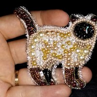 Scissors Bead Embroidery Kit. Seed Bead Brooch Kit. DIY Craft Kit ...