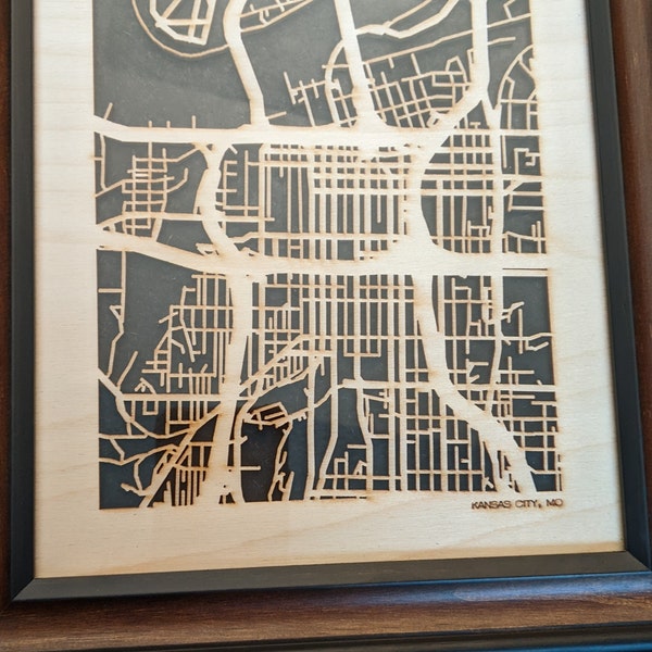 Wooden City Street Maps, Perfect Gift for Office, Home, or Even Airbnb ...