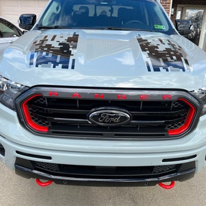 Ford Ranger Tailgate Emblem 3D Sticker Decal Logo Chrome, Satin Black ...