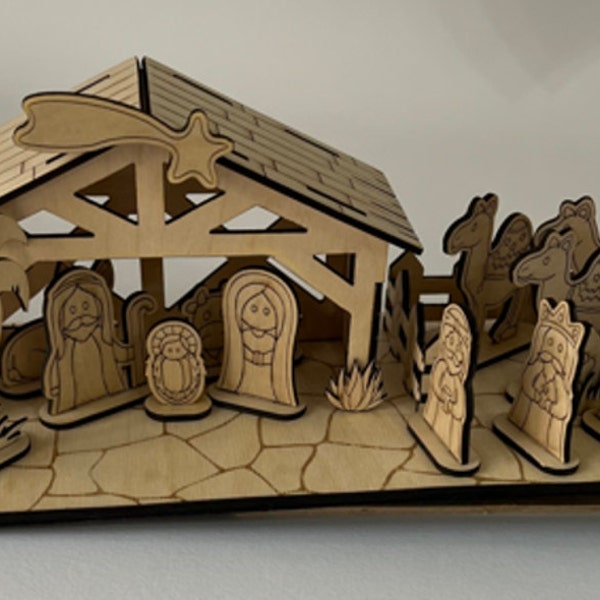 Belén - Regalo de Navidad - Archivos de corte láser - SVG+DXF+PDF+Ai ...