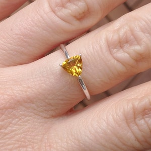 Natural Yellow Citrine Ring 925 Sterling Silver Ring - Etsy