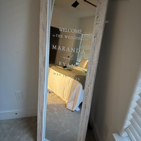 Welcome to Our Wedding Sign | Customizable Names - for Mirror, Acrylic ...