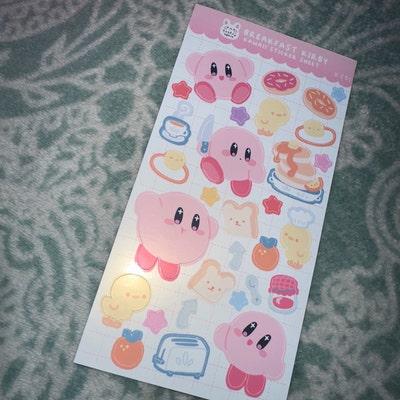 Kirbo Poyo Breakfast Friends Sticker Sheet Bujo Bullet Journal and ...