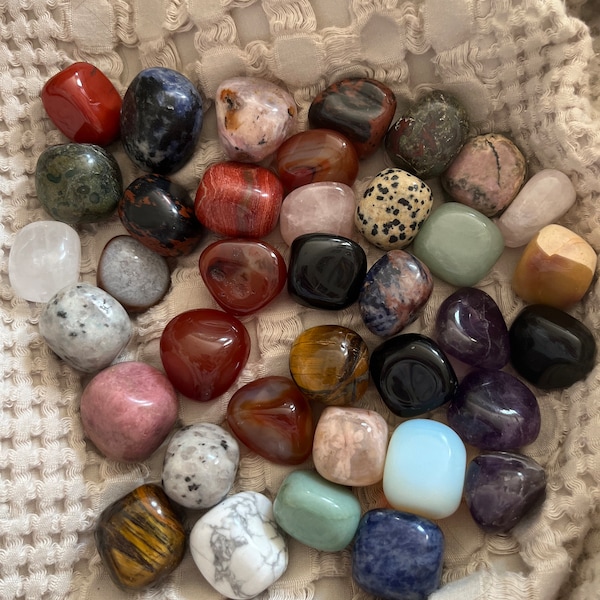 Premium One Pound Crystal Crystals Medium Tumbled Stones Beautiful Mix ...