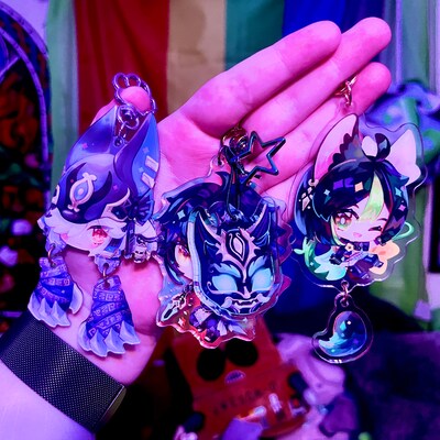 Tighnari Dangling Tail Keychain Genshin Impact Tighnari Acrylic ...