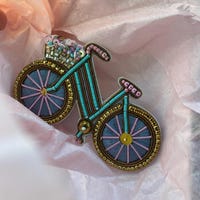 Embroidered UFO, Alien Brooch, Beaded Brooch, Flying Object, Alien ...