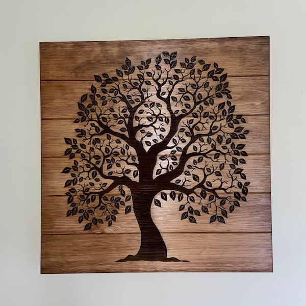 Tree of Life Wooden Sign, Tree Wall Hanging, Laser Engraved Wooden Sign ...