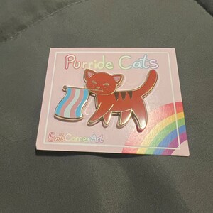 Bisexual Pride Flag Cat Hard Enamel Pin Lapel Pin Bi Flag Pin Lgbtq Pin ...