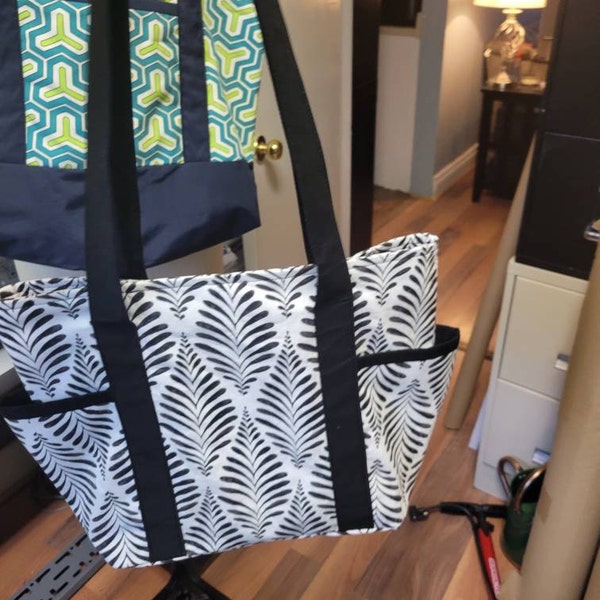 Mini Tote Bag Pattern , Tote Bag With Pockets , Canvas Tote Bag ...