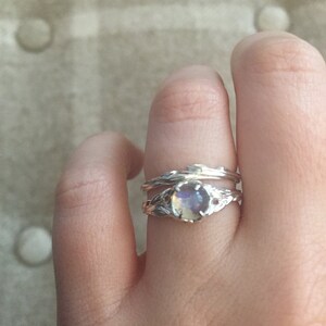 Labradorite Ring tika Sterling Silver Twig Engagement Ring | Etsy