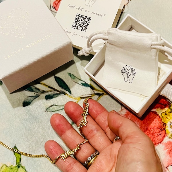 Multiple Name Necklace With Curb Chain by Caitlynminimalist ...