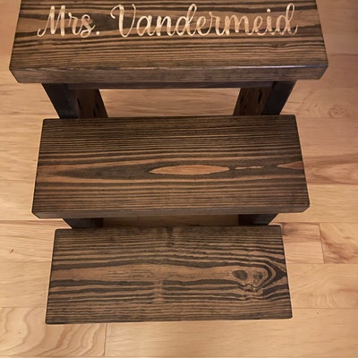 Three Step Stool Extra Large Step Stool - Etsy