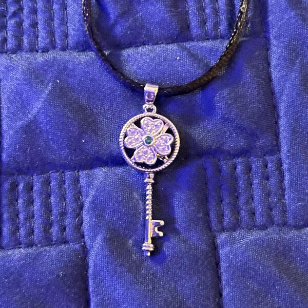 Gold Spinning Clover (type #1) Necklace With Cubic Zirconia – Anxiety ...